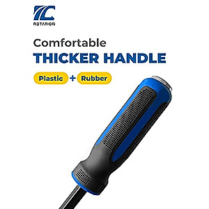 Pry Bar Set Heavy Duty, Thicker Hammer Strike Cap, Angled Tip, Mechanic Hand Tools for Automotive, Demolition, Nail Puller, Crowbar | 4-Piece