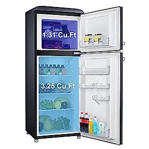 Galanz GLR46TBKER Retro Compact Refrigerator - Efficient Cooling