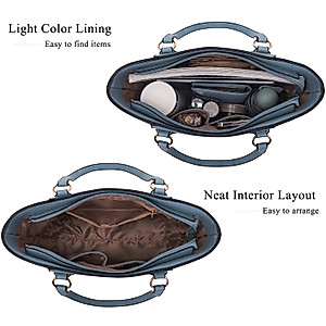 Tote Handbags for Women Purse and Wallet Set Large Shoulder Bags Crossbody Purses Satchel Light Blue