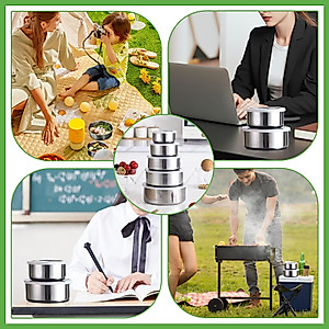 LELE LIFE 10 Pack 5 Sizes Stainless Steel Food Containers with Lids- 240/370/605/835/1200ml - Nesting Stainless Steel Food Storage Containers for Leftovers, Lunch Box, Snacks, Camping, Picnic (10PCS)