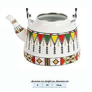 VEDEXA Espresso Kettle 1.7L Enamel Teapot, Induction Cooker, Kettle, Large Capacity Cold Water Kettle, Enamel Kettle, Coffee Pot (Color : A001)