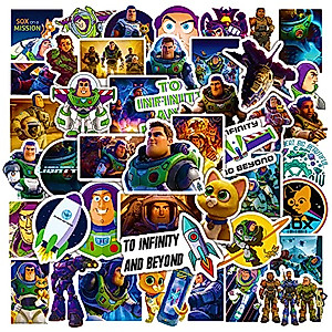 Buzz Lightyear Stickers / 50Pcs Reward Motivational Cartoon Stickers for Water Bottle, LaptopSkateboard,Refrigerator,Hydro Flasks, Decal, Waterproof Vinyl Decal for Adults, Teens (Buzz Lightyear)