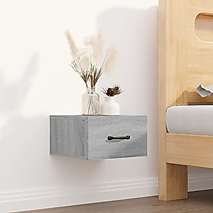 YAFF Wall-Mounted Bedside Cabinets 2 pcs 13.8"x13.8"x7.9" Gray Sonoma