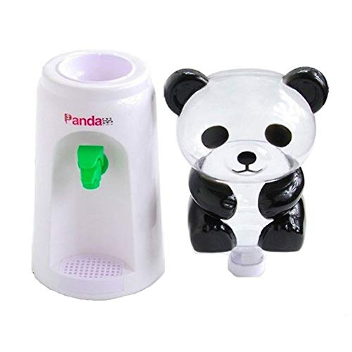 Panda Water Dispenser, 2.5 Liters Mini Bottled Cooler Drinking Stand for Office Desk, Room Table, Kitchen Counter - White