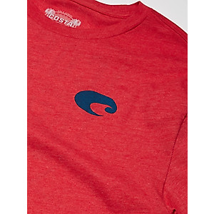 Costa Del Mar Species Shield Short Sleeve T Shirt, Red Heather, X-Large