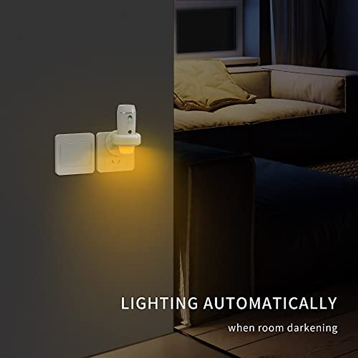 THOVAS Emergency FlashLight, 3-in-1 LED Power Failure Light, Handheld Light, Rechargeable Flashlight, Plug-in Night light, Multi-Function Power Failure Flashlights, Lighting Sensor Night Light, 2 Pack