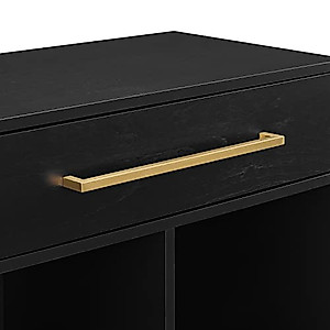 Crosley Furniture Juno Record Storage Cube Bookcase, Black