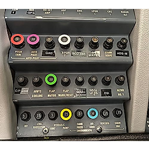 Aircraft Color Coded Circuit Breaker Caps - 12 Pack