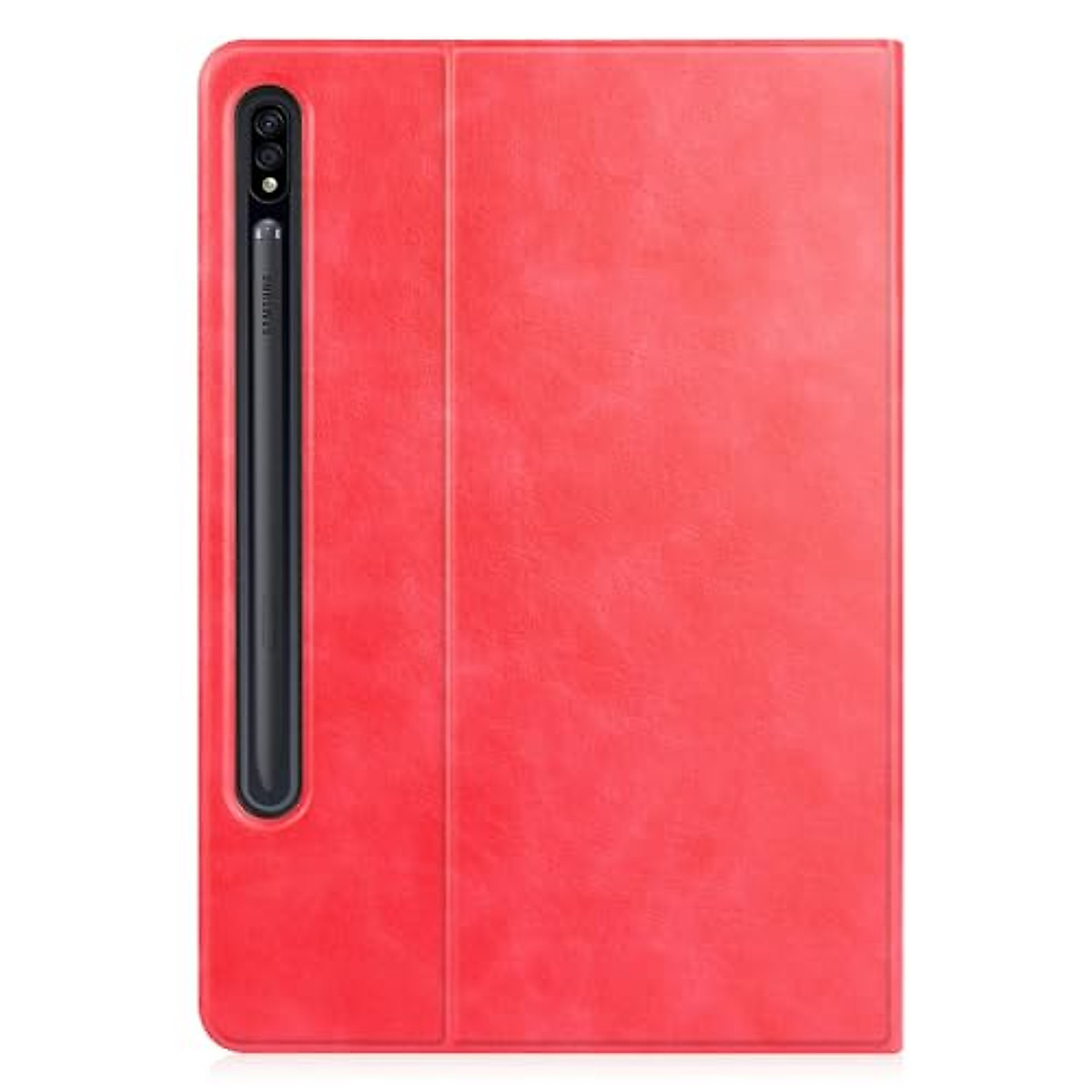 Case for Samsung Galaxy Tab S7 FE 12.4-Inch 2021 Release Model (SM-T730/733/736/738) Smart Slim Tri-Fold Tablet TPU Leather Cover With Auto Wake/Sleep for Samsung Galaxy Tab S7 FE Cover (Red)