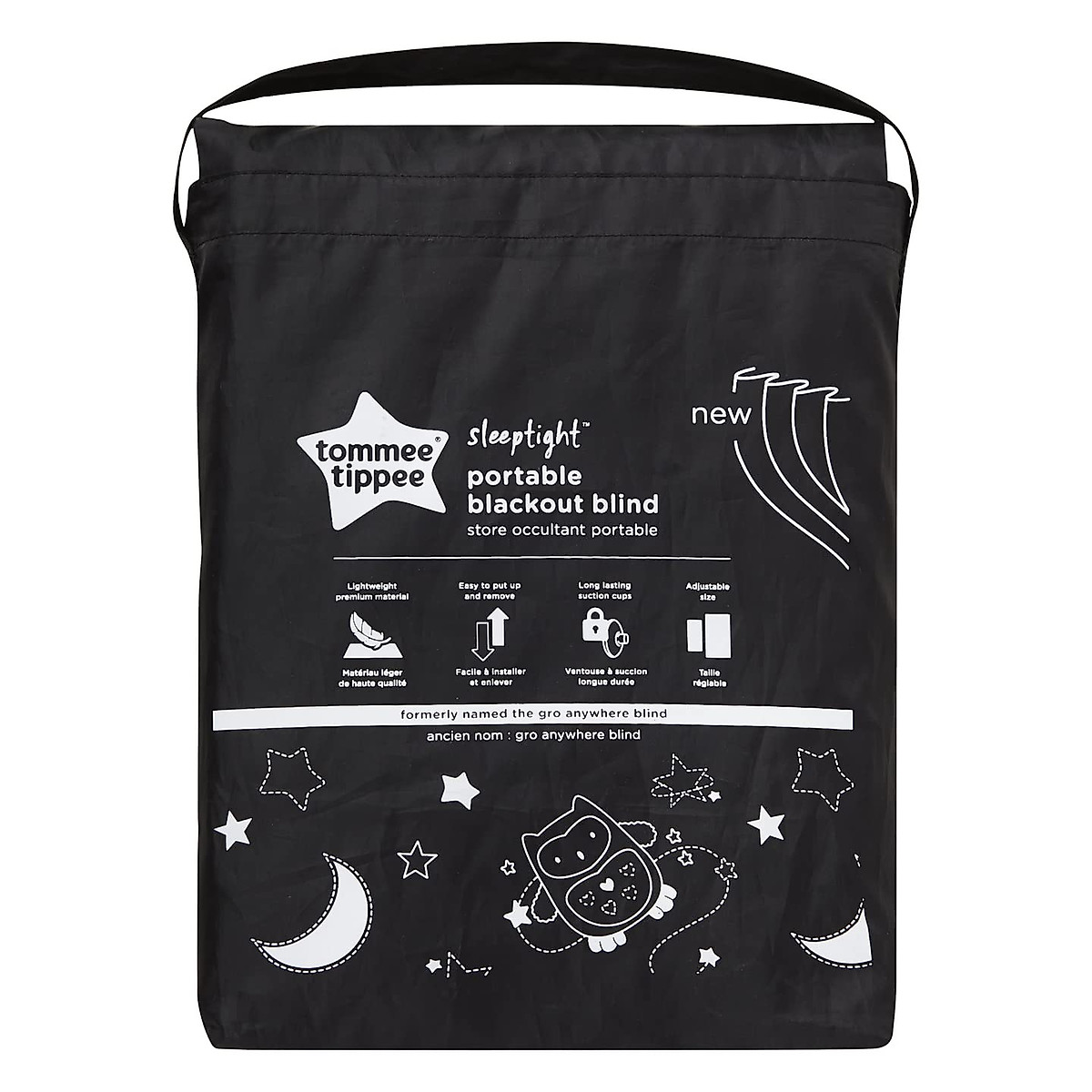 Tommee Tippee Sleeptime Portable Blackout Blind with Suction Cups, Adjustable and Lightweight, Regular, 130 x 99cm
