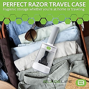 V1 for Men’s Razors Only: Razor Holder and Stand - Doubles the Life of your Blade - Deluxe Razor Case Keeps Blades Sharper for Longer