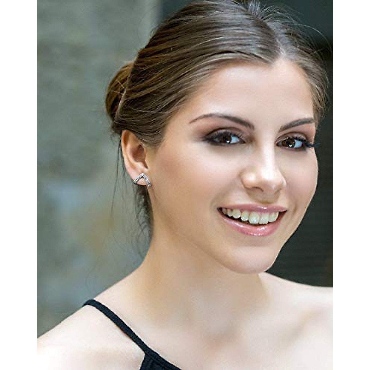 Handmade stud earrings Gold 925 sterling silver claw stud earrings minimalist gold earring studs geometric huggie hypoallergenic v shaped triangle earrings mother's day gift