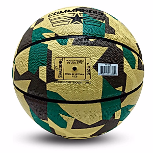 Spalding Commander Poly Series, Premium Rubber Indoor and Outdoor Basketball, Size 7