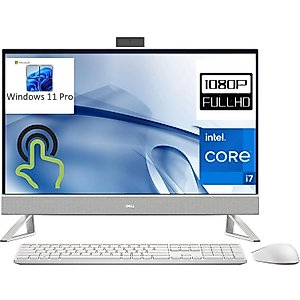 Dell 2023 Inspiron 27 7710 AIO 27" Touchscreen FHD All-in-One Business Desktop Computer, 12th Gen Intel 10-Core i7-1255U, 64GB DDR4 RAM, 4TB PCIe SSD, WiFi 6E, Bluetooth 5.2, Windows 11 Pro
