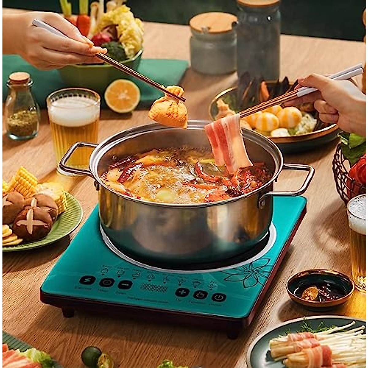 TYEMUI Induction Cooktop Hot Plates for Cooking Electric Single Burner Stove Portable Induction Cooktop with Fast Heating Mode