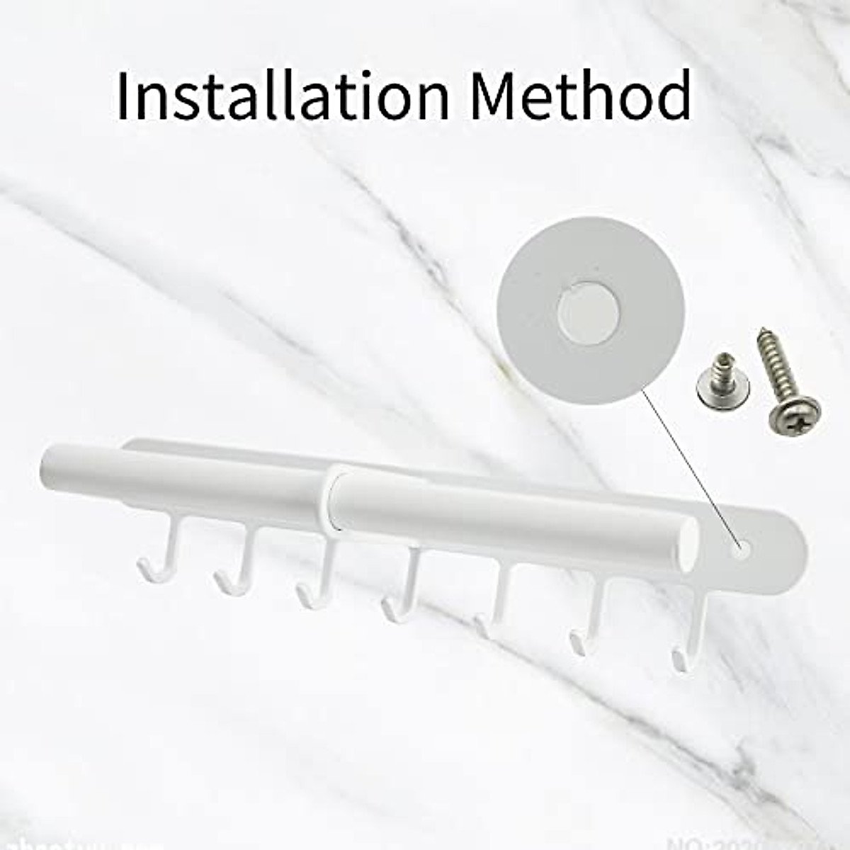 Haosuny White Coat Hooks for Doors - Wall Coat Rack with Hooks, Wall Mounted Coat Rack (01)