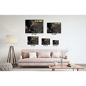 SpiritualHands Jesus Wall Decor, Christian Cross Wall Home Posters, Judah Religious Lord Prayer Bible Wall Art Framed Canvas – 02-I CAN IMAGINE-24X36