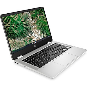 HP Chromebook x360 14-inch FHD Laptop , Pentium Silver N5030 4GB RAM, 64GB eMMC Computer Storage, 2-in-1 Touchscreen Notebook Tablet, Chrome OS, 14a-ca0097nr, Natural Silver (Renewed)