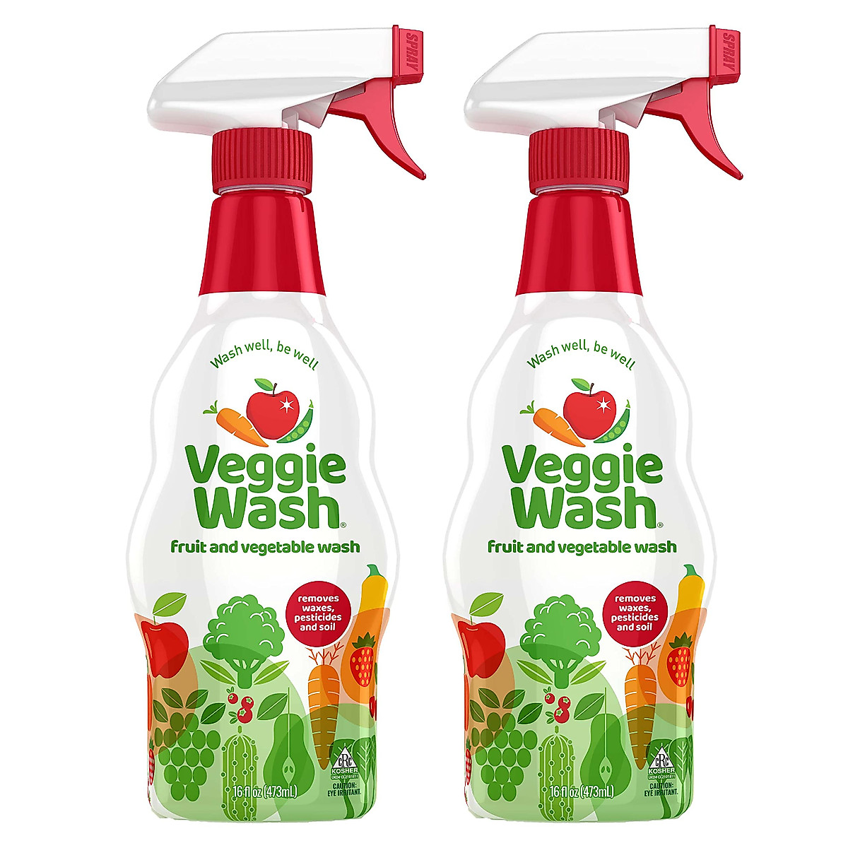 Veggie Wash Fruit & Vegetable Wash, Produce Wash and Cleaner, 16-Fluid Ounce, Pack of 2