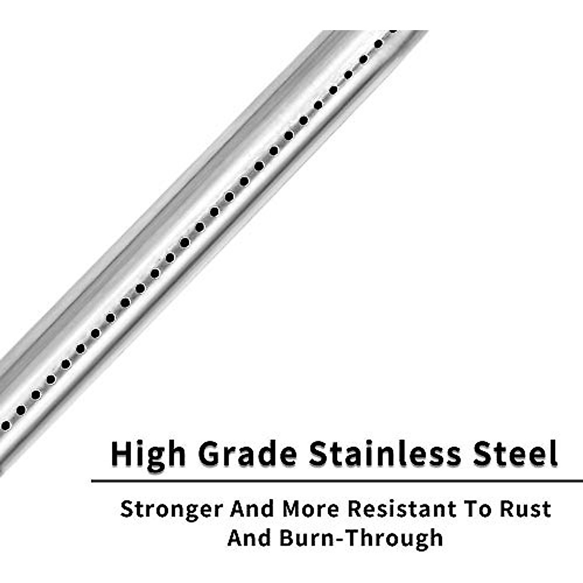 SafBbcue Replacement Stainless Steel Cooking Grid, Pipe Burner and Porcelain Steel Heat Plates Replacement Kit for Home Depot Nexgrill 720-0888, 720-0830H, 720-0830D Gas Grill Models