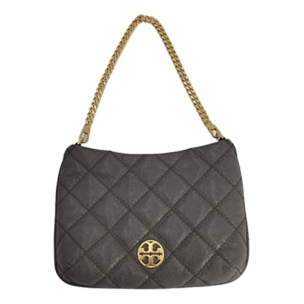 Tory Burch 136484 Willa Volcanic Brown Stone With Gold Hardware Women's Shoulder Bag