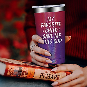 Fufandi Mom Gifts from Daughter - Mothers Day Gifts for Mom - Fathers Day Gift for Dad from Son, Kids, Child - Christmas Birthday Gifts Tumbler Cup