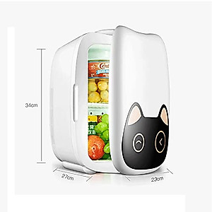LZTET Mini Fridge for Bedroom - Car, Office Desk College Dorm Room - 12V Small Refrigerator for Food, Drinks, Skincare, Beauty Breast Milk (White)