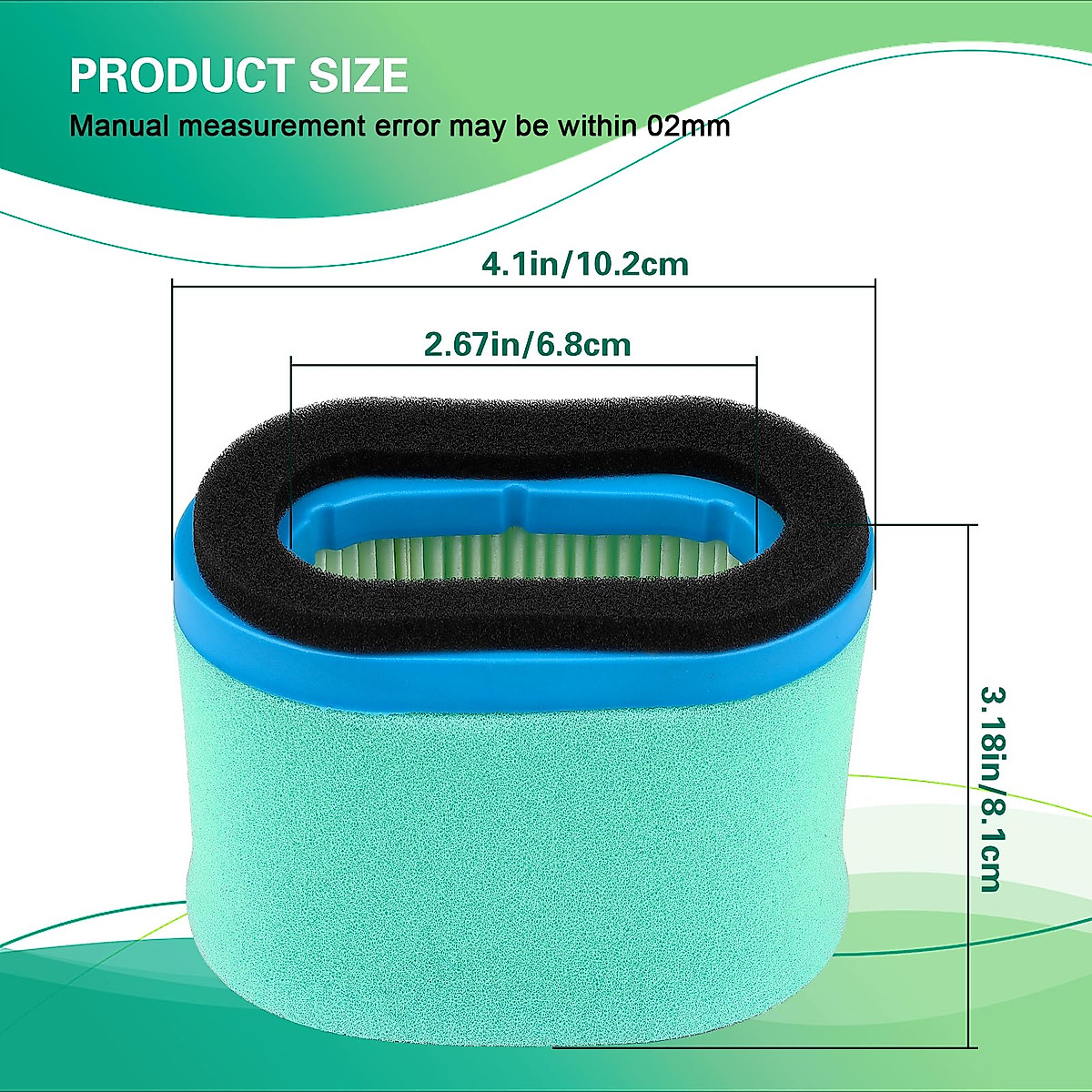 697029 Air Filter for B&S 690610 498596 for John Deere M147431 M143278 fit JS63 JS63C JS63E JA65 JA60 JA62 JS40 JS45 JA62 JS60 JS60H JS61 SP6211 SP6213