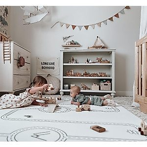 LITTLE Bot x World of Eric Carle Baby Play mat, The Very Hungary Caterpillar Ofie mat (Caterpillar Life + Country Road Nordic)