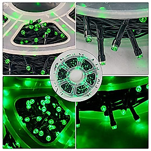 FUNPENY 164FT 500 LED St. Patrick's Day String Lights, 8 Modes Waterproof Plug in Green Wire LED Fairy Light for Indoor Outdoor Christmas Party Wedding Garden Home Decoration (Green)