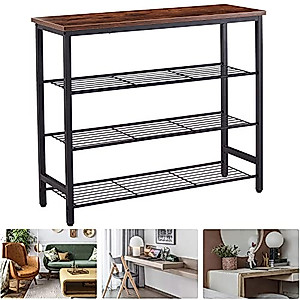 Wire Shelving Unit Metal Shelf Storage Shelves with 4 Tier Layer Rack Strong Rack Free Standing Display Storage Shelf Plant Flower Stand Low Organization Shelf Rack for Kitchen Living Room,4 Tier