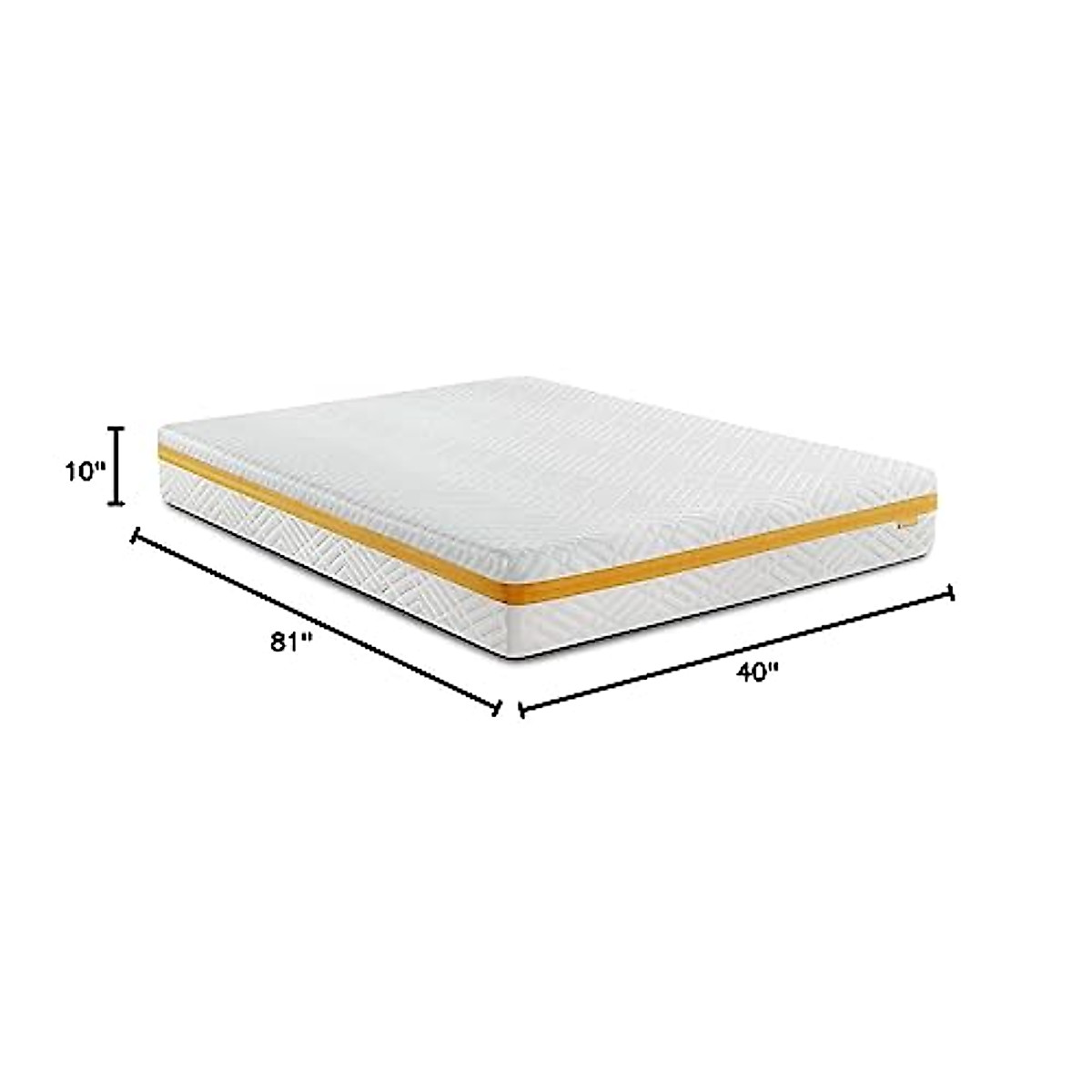 Simmons - Gel Memory Foam Mattress - 10 Inch, Twin XL Size, Medium Feel, Motion Isolating, Moisture Wicking Cover, CertiPur-US Certified, 100-Night Trial