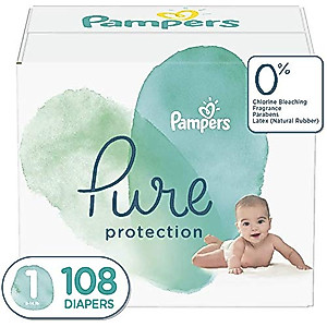 Diapers Size 1, 120 Count - Pampers Pure Protection Disposable Baby Diapers, Enormous Pack