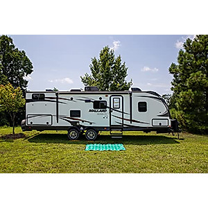 Camco 5'x 6-1/2' Handy Mat with Strap | Ideal for picnics, Beaches, RVing and outings | Weather-Proof | Football Field Print (42819)