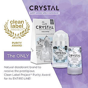 CRYSTAL Deodorant Mineral Deodorant Stick, Travel, 1.5 Ounce