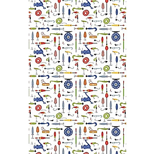 Stesha Party Fishing Tackle Gift Wrap Present Wrapping Paper Men - 30 x 20 Inch (3 Sheets)