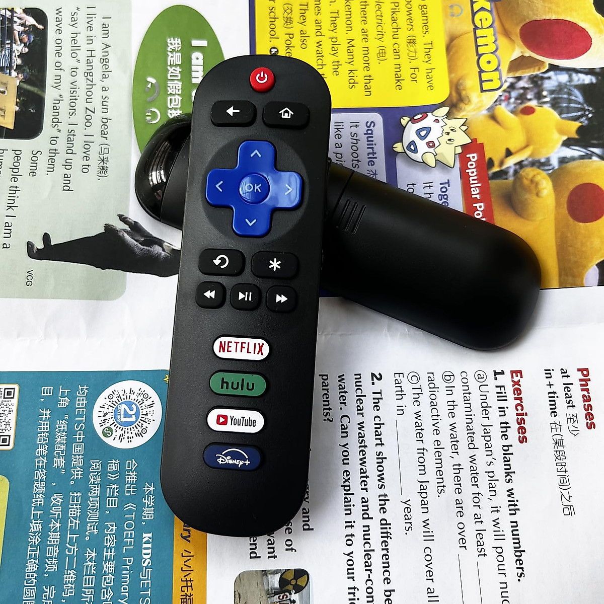 [2 Pack] Replaced Remote Control Only Compatible with TCL/Hisense/Onn/Sharp (Not for Roku Stick and Box)