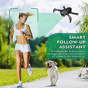 NEW Drone Pro Obstacle Avoidance GPS Drone with 4K EIS Camera for Adults Beginner Professional Foldable FPV RC Quadcopter with Brushless Motor, Auto Return Home, Selfie, Follow Me, Waypoints Fly , Circle Fly, Auto Hover, Headless Mode with Carrycase (GD93