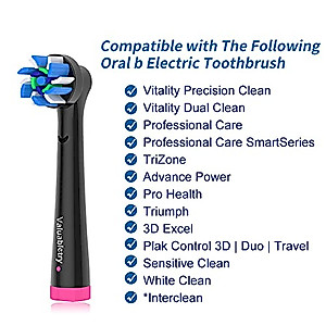 8pcs Cross Clean Brush Heads Compatible with Oral B Electric Toothbrush, Compatible with Cross Action Pro 1000 and Other Oral B Electric Toothbrush.