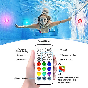 Creatrek Rechargeable Pool Lights (2PACK)