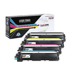 Compatible Toner Cartridge Replacement for Brother TN210, Value Bundle (K,C,M,Y) For HL-3040/30070, MFC-9010/9120/9320