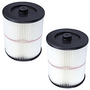 MOCW 2 Pack Red-Stripe Cartridge Filters 17816 9-17816 Compatible with Craftsman Shop Vac Wet/Dry Vacuum Cleaner 5 6 8 12 16 and Large Gallon