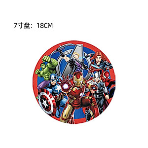 SUTRADHAR 41pcs Superhero Party Supplies,1Tablecover, 20Napkins,20Plates, Superhero Birthday Party Decorations,41Pcs/Set