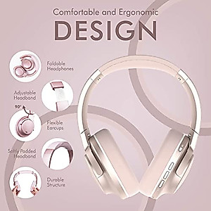 PowerLocus Active Noise Cancelling Headphones, Bluetooth Over-Ear Headphones with Noise Reduction, 70Hrs Playtime, Wireless Headphones, Hi-Fi Deep Bass, Foldable with Microphone for Phones/Laptops/PC