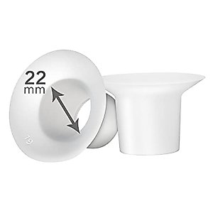 LOZAEVE 22mm Silicone Flange Inserts Compatible with for Spectra S1/S2, Medela, Bellababy, Elvie, Willow go, Momcozy S9 S10 S12, Freemie Breast Pump Insert Shields, Reduce 27-28mm Tunnel to 22mm, 2pcs