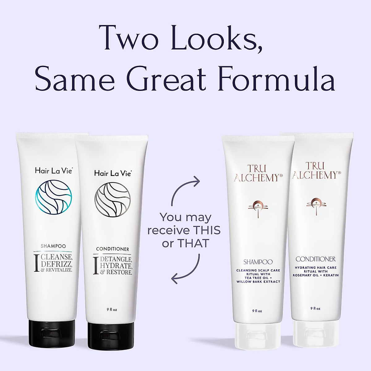 Tru Alchemy Shampoo & Conditioner - Best Shampoo and Conditioner for Dry Damaged Hair - Speed Up Hair Growth and Boost Volume, 9 fl oz.