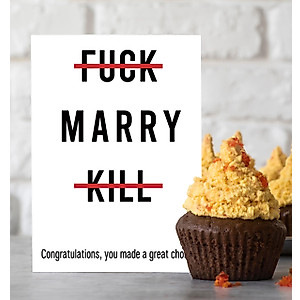 Funny Wedding Card for Couples Friend, Humor Congratulations Card For Newly Married or Engaged Couple, Wedding Gift For Bride, Wedding Engagement Card For Newlyweds