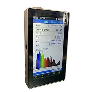 Handheld Spectrometer 380-1050nm LED Wavelength Meter with 5'' LCD, 2nm Resolution, Portable NIR & Visible Light Tester with PC Software