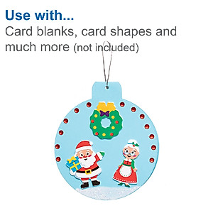 Baker Ross FE765 Christmas Foam Stickers - Pack of 200, Kids Stickers, Ideal for Children's Arts and Crafts Projects, Great for Card Making and Scrapbooking