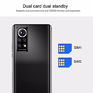 Dual Card Smartphone, MTK6572 Multi Language Support 2200mAh Removable Battery High Cost Performance 512MB RAM 4GB ROM Smartphone Black for Home (US Plug)
